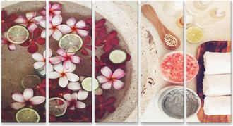 Islandburner Bild auf Leinwand Blüten Wellness Oase Entspannung im Spa Bereich 70 Zeichen Bilder Wandbilder Poster