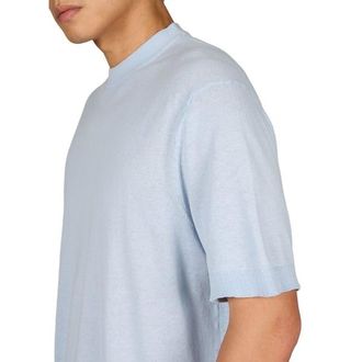 Selected T-shirt manches courtes en coton et lin