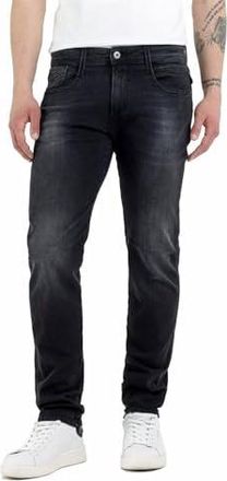 Replay Herren Jeans Anbass Slim-Fit mit Comfort Stretch, Dark Grey 097 (Grau), 31W / 32L