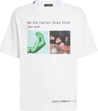 Dolce & Gabbana t-shirt à imprimé graphique - Blanc