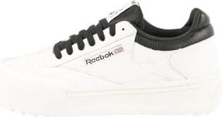 Reebok Chaussures de Tennis Club C Megacourt Unisexes, Craie Blanche Noire, 42.5 EU