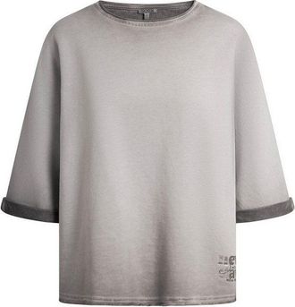 soccx Sweater mit Rollkanten am Ausschnitt und Saum