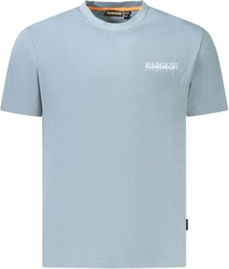 Napapijri Kurzarm Baumwoll T-Shirt - - Tops - Herren - Blau - L