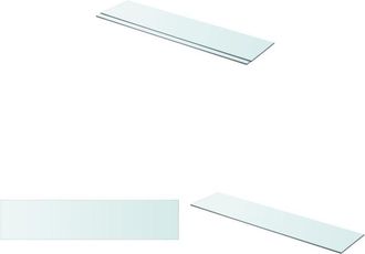 vidaXL Regalb&ouml;den 2 Stk. Glas Transparent 90x20 cm - Wandregal - Glasregal - Regalboden - Dekorationselement - Wohnaccessoires - Home & Living