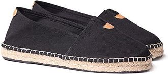 Toni Pons Espadrille Unisexe en Tissu Coton - BLANES-ER Noir, 45 EU