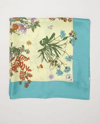 Mantero 1902 Quadratischer Seidentwill-Foulard mit mehrfarbigem Blumendruck