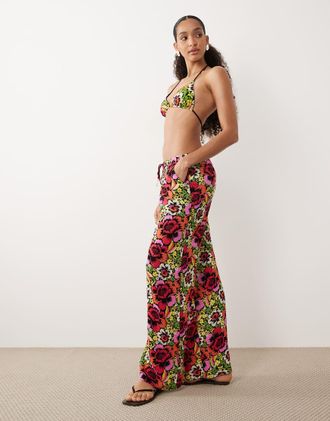 Rip Curl X Farm - Rio - Pantalon large &agrave; fleurs - Multicolore