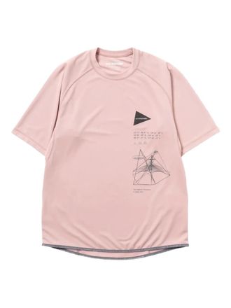 And Wander t-shirt à imprimé graphique - Rose