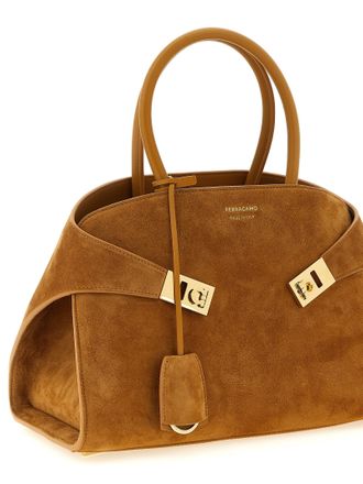 Ferragamo Hug Top Handle Bag - Beige