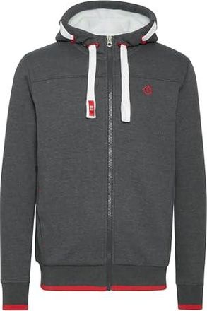 Solid SOLID SDBenjaminZip Homme Veste en sweat Veste à capuche Zip-Hoodie avec doublure en peluche Poches en biais Poignets côtelés Mélange de coton Regular
