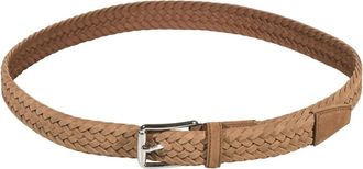 Tod's Homme, Accessoires, Brun, Taille: 110 CM Interwoven Leather Belt