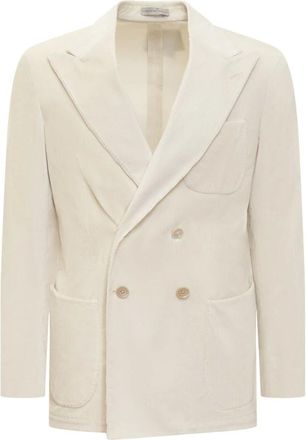 Corneliani Homme, Costumes, Blanc, Taille: L Blazer Manches Longues