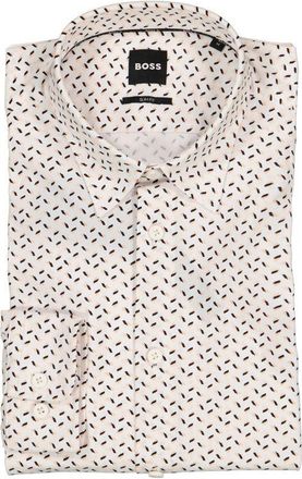HUGO BOSS Herren Hemd weiß gemustert Slim Fit