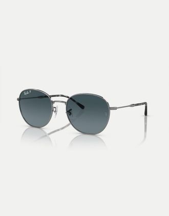 Ray-Ban Phantos - Lunettes de soleil &agrave; verres bleus polaris&eacute;s - Gris acier