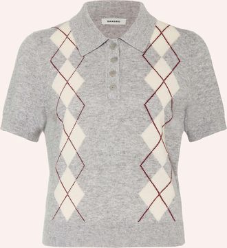 Sandro Sandro Strick-Poloshirt grau