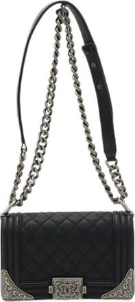 Chanel Sac &agrave; bandouli&egrave;re en cuir Pre-owned - Femme - Pre-owned - Noir - Taille: ONE Size