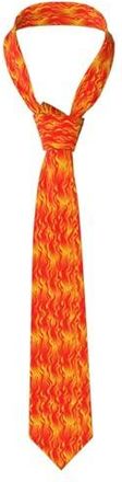 Generic Cravate Flamme Jaune Et Rouge Formelle Tie R&eacute;glable Cravates Homme Pour L&Eacute;cole Travail C&eacute;l&eacute;brations