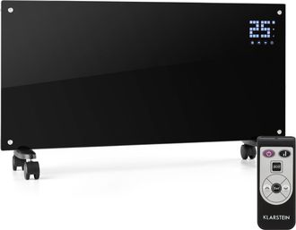 Klarstein Elektroheizung, Konvektor-Heizung mit Bodenrollen, Mobile Elektroheizung Energiesparend, Schlanke, Leise Heizung Elektrisch, Standgerät Heizkörper Ele