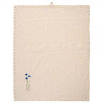 Ib Laursen Geschirrtuch Flora, Butter, Blaue Kornblume