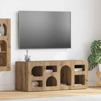 vidaXL vidaXL Meuble TV Ch&ecirc;ne artisanal 100 x 35 x 40 cm Bois ding&eacute;nierie