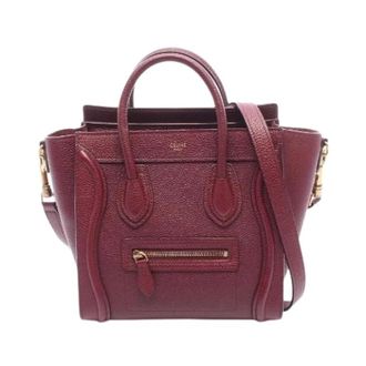 Celine Pre-owned Luggage Nano Shopper Leather 2way Handbag - - Pre-owned - Damen - Rot - ONE SIZE