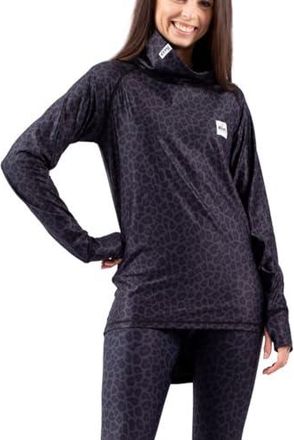 Eivy Haut Icecold Chemise de Yoga, Motif léopard Noir, EUR L/Asia XL Femme