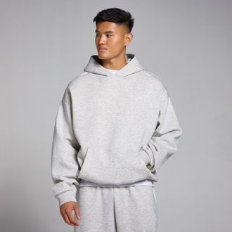 MyProtein Sweat à capuche oversize MP Rest Day pour hommes - Gris clair chiné - XXL