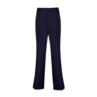 Casablanca Pantalon en Laine Bleu Marine &agrave; Plis - Homme - Pantalons - Bleu - Taille: L