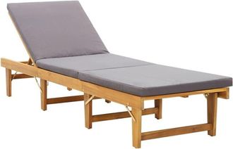 vidaXL Klappbare Sonnenliege mit Auflage Akazie Massivholz - Vidaxl