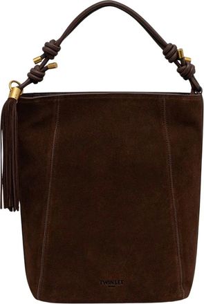 Twinset Sac seau en daim - Femme - Sacs - Brun - Taille: ONE Size