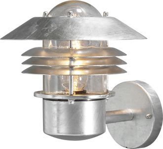 Konstsmide Modena 7302-320 Wandleuchte / B: 21cm T: 25cm H: 23cm / 1x60W / IP44 / galvanisiert/verzinkt