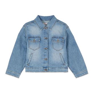 Oltre Boxy Jeansjacke - - Jackets - Damen - Blau - M