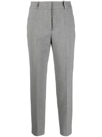PESERICO pantalon de tailleur &agrave; coupe courte - Gris