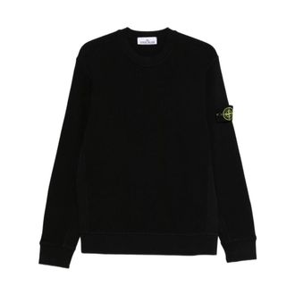 Stone Island Homme, Sweatshirts et sweats &agrave; capuche, Noir, Taille: XL Logo Patch Sweater