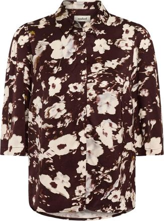 Soaked In Luxury SLClero Hemdbluse Kurzarm - - Blouses & Shirts - Damen - Braun - XL