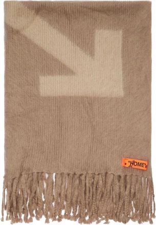 Off-white unisex, Accessoires, Brun, Taille: ONE Size Arrows Mohair and Wool Blanket