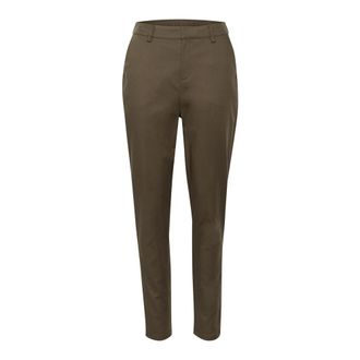 Kaffe Pantalon Slim Fit Marron Taille Haute - Femme - Pantalons - Brun - Taille: 36 FR