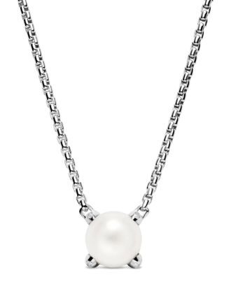David Yurman collier en argent sterling &agrave; perle