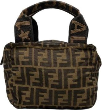 Fendi Sac Mini Pr&eacute;-appartenant en Toile - Femme - Pre-owned - Brun - Taille: ONE Size