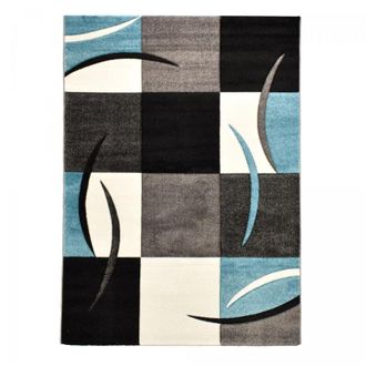 Un amour de tapis Unamourdetapis - Tapis salon et chambre 60x110 violet rectangle tiss&eacute; motif damier LYN8 comma
