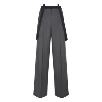 Dondup Femme, Pantalons, Gris, Taille: 42 FR Wide Pantalons