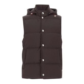 Eleventy Woll- und Nylonweste - - Jackets - Herren - Braun - 2XL