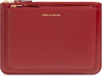 Comme Des Gar&ccedil;ons Leder Pochette - - Accessories - unisex - Rot - ONE SIZE