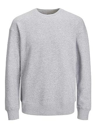 Jack & Jones Jack & Jones Jjestar Basic Sweat &agrave; col Rond pour Homme, Gris Clair chin&eacute;, XXL