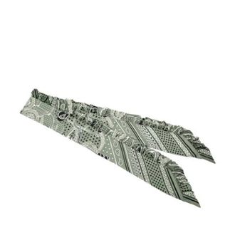 Herm&egrave;s Pre-owned Eperon dOr Bandana Twilly - Femme - Pre-owned - Vert - Taille: ONE Size