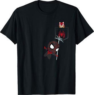 MARVEL Spider-Man Miles Morales Game Spidey and Spider-Cat T-Shirt