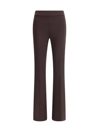 Avenue Montaigne Womens Pants Flared Stretch Brown Elastane Trousers