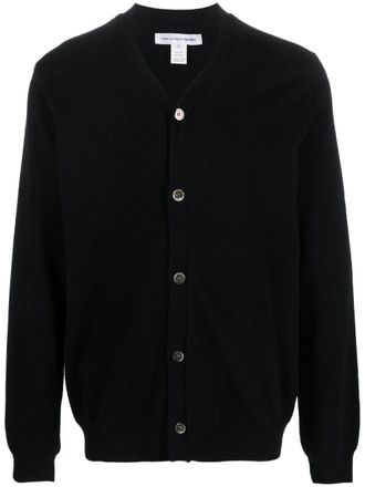 Comme Des Garçons cardigan en laine à col v - Noir