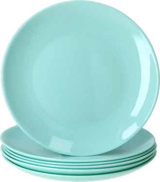 MamboCat 6er Set Mint Kuchenteller aus Glas I Ø 19 cm I kleine Teller für Kuchen, Dessert, Vorspeisen & Snacks | Für Frühstück, Mittag, Kaffee & Abendbrot