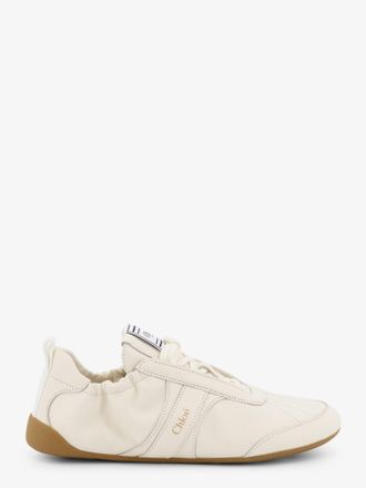 Chlo&eacute; Kick leather sneakers with side logo - CHLOE - gender_Woman